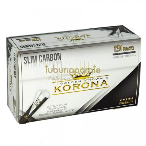 Tutungerie - Tuburi Tigari negre Korona Slim Black Carbon