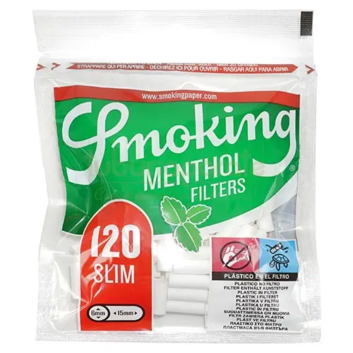 Filtre tigari mentolate slim Smoking | TuburiAparate.ro