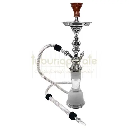 Narghilea egipteana T75 White 47 CM | TuburiAparate.ro