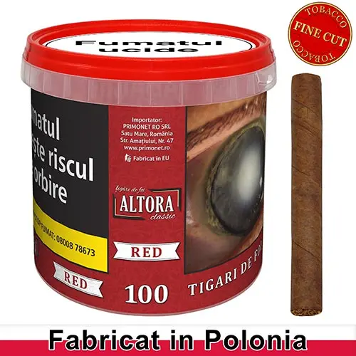 Tigari de foi cu tutun firicel Altora Red (100 bucati)