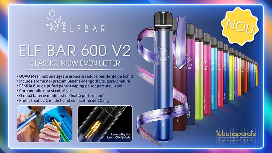 Elf Bar 600V2 Tigara Electronica Elfturbo Ice (2%)