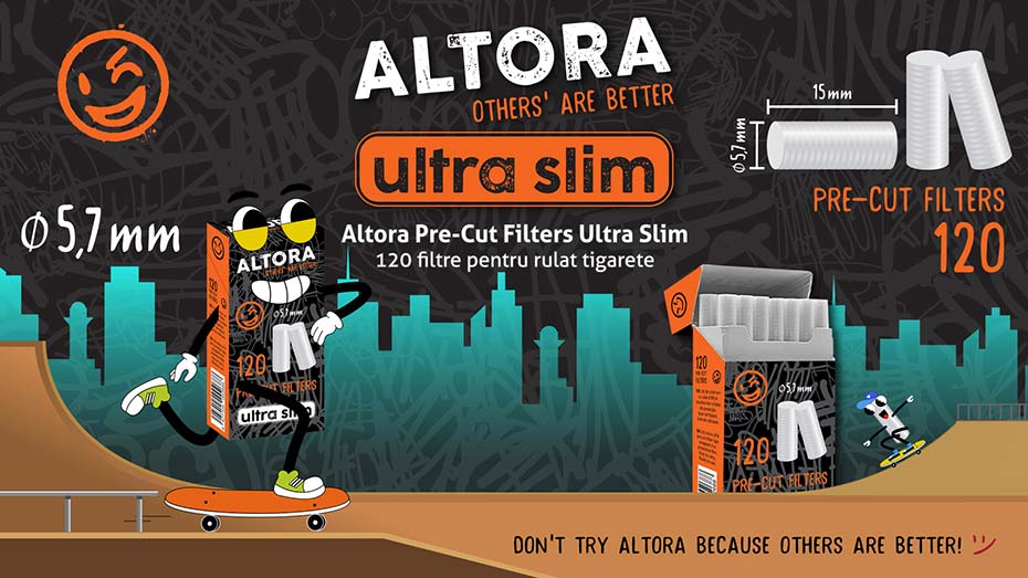 Filtre Tigari Altora Pre-Cut Ultra Slim 5,7/15 (120 buc)